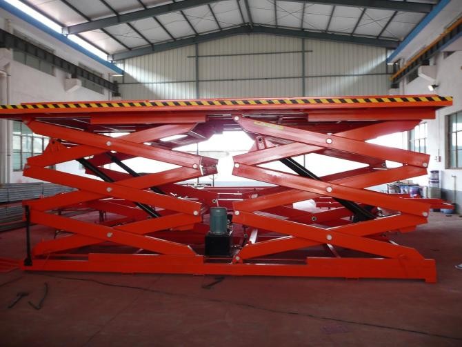 Dual Fork Elevating Work Hydraulic Scissor Lift Tables Hydraulic ...